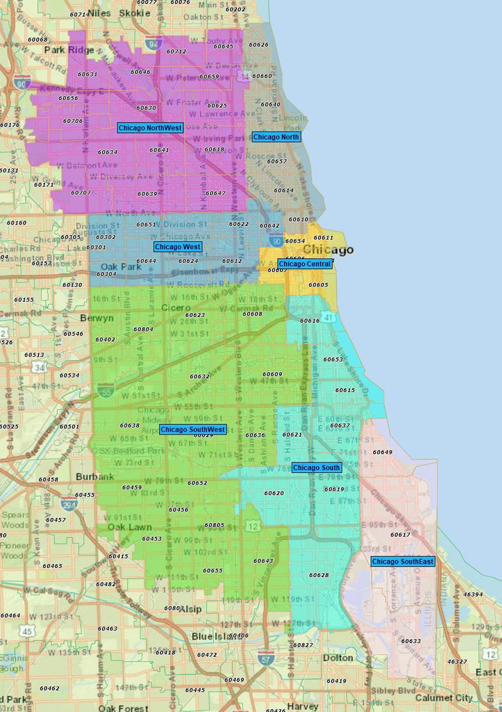 RealZips GeoData - Chicago Illinois Neighborhoods - by Zip – RealDatasets