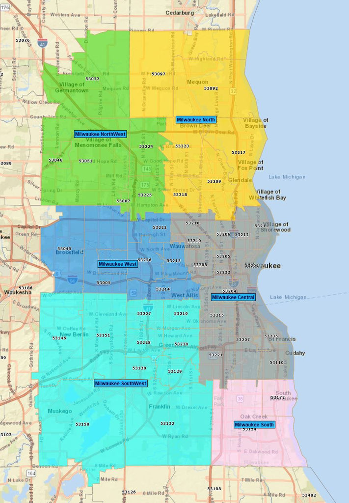 Milwaukee WI Neighborhoods - by Zip – RealDatasets