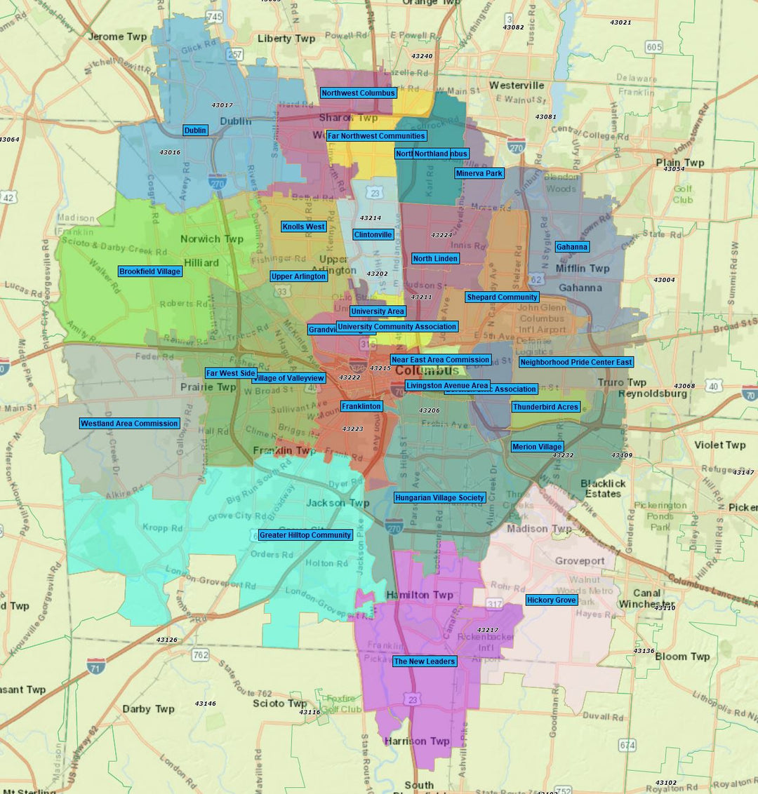 RealZips GeoData - Columbus Ohio Neighborhoods - by Zip – RealDatasets