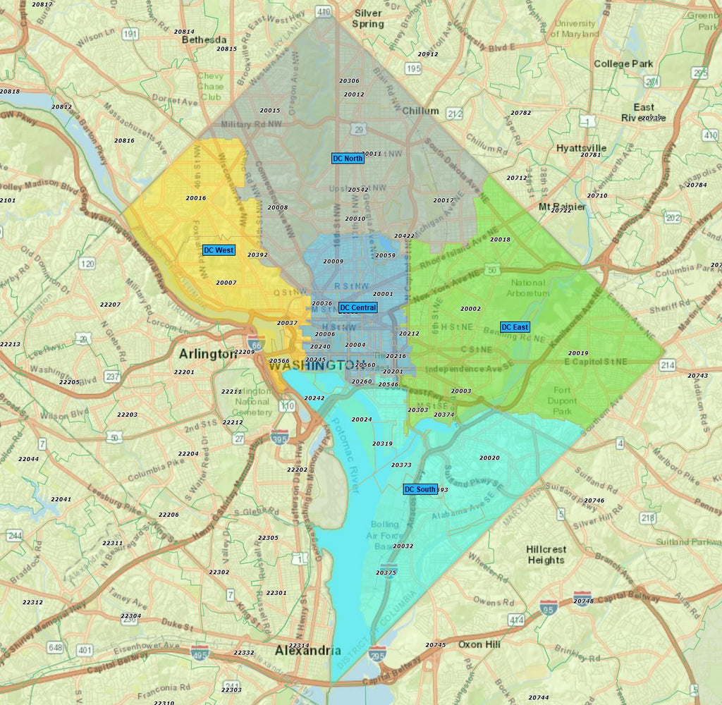 RealZips GeoData - Washington DC Neighborhoods - by Zip – RealDatasets